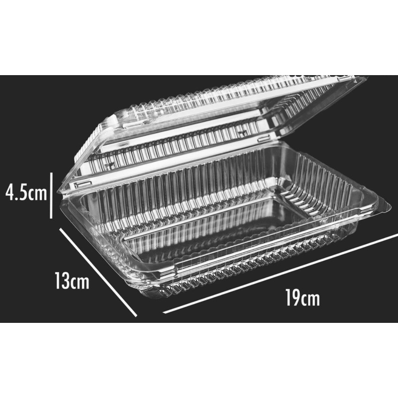 Disposable Clear Clamshell rectangle (19x13x4.5cm) | Shopee Philippines