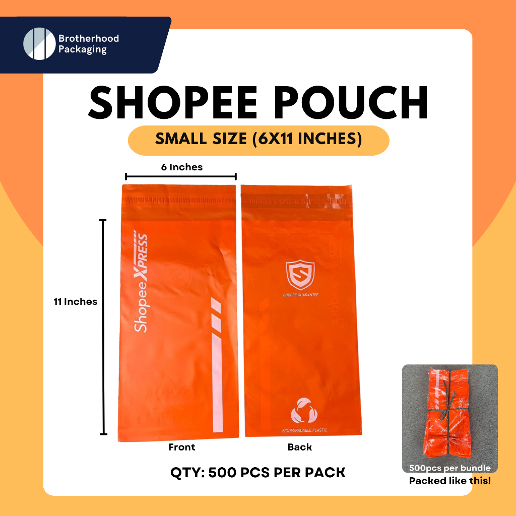 Shopee Orange Pouch Small 500pcs (6x11 in) | Shopee Philippines