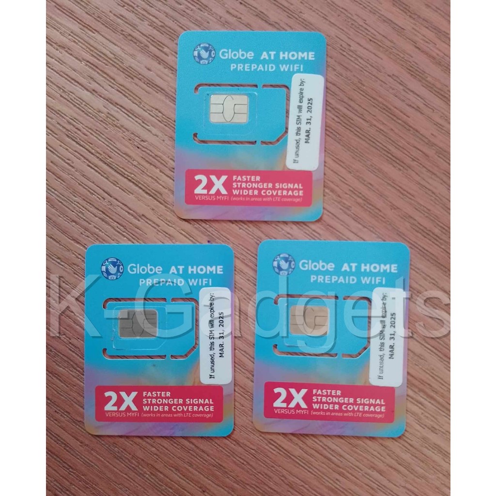 Globe at Home SIMCARD - FREE 10GB // 20GB // 30GB // 50GB // FRESH, NEW ...