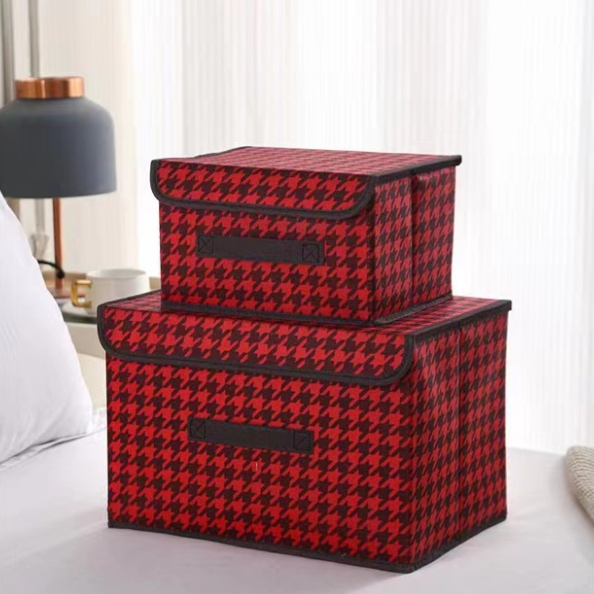 Ulife (Buy One take 1) Houndstooth Pattern Design Storage Cloth Bag ...