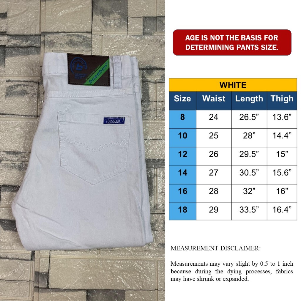 allOut Bossbon Boys' Colored Pants NON STRETCH [8 Colors Available ...