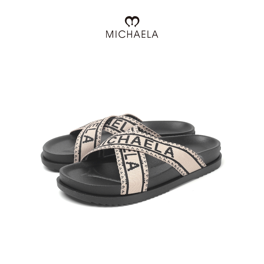 MICHAELA Knitted Crossover Platform Sandals for Women Chic Slip-On ...