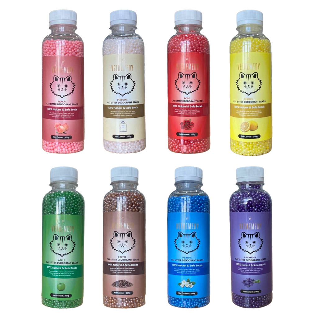 Vet Remedy Cat Litter Deodorant Beads (mixed with cat litter) 200g ...