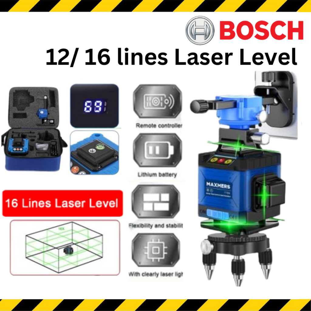 12/16 Lines Auto Measurement Tool Line Laser Level Green Light Self ...