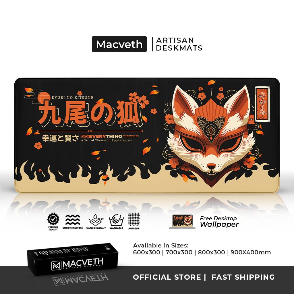 Macveth Artisan Deskmat | v2 KITSUNE Mousepad | Extended Large Gaming ...