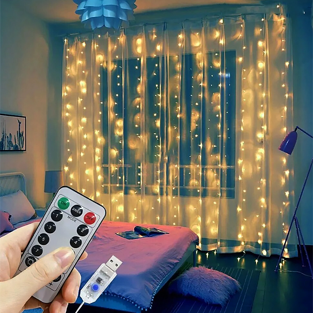 L17 Curtain Lights 200LED 2M 3M String Light Fairy Lights Christmas New ...