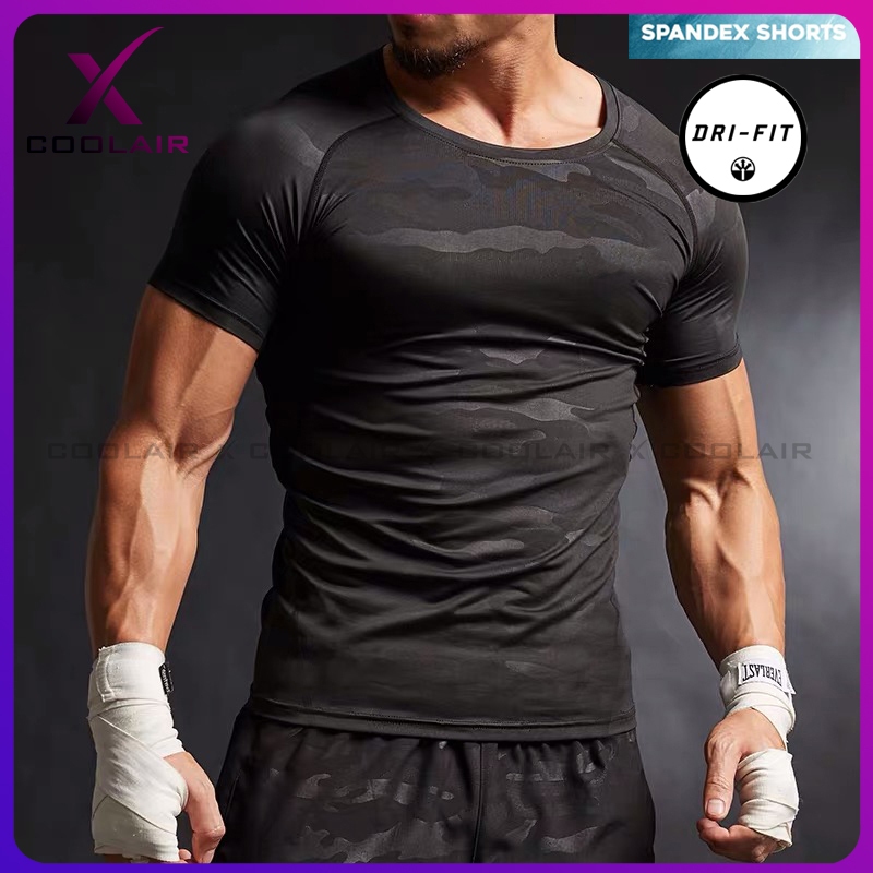 Men Sports Active Long Sleeve Shirt Quick Dry Gym Training Dry Dri Fit ...