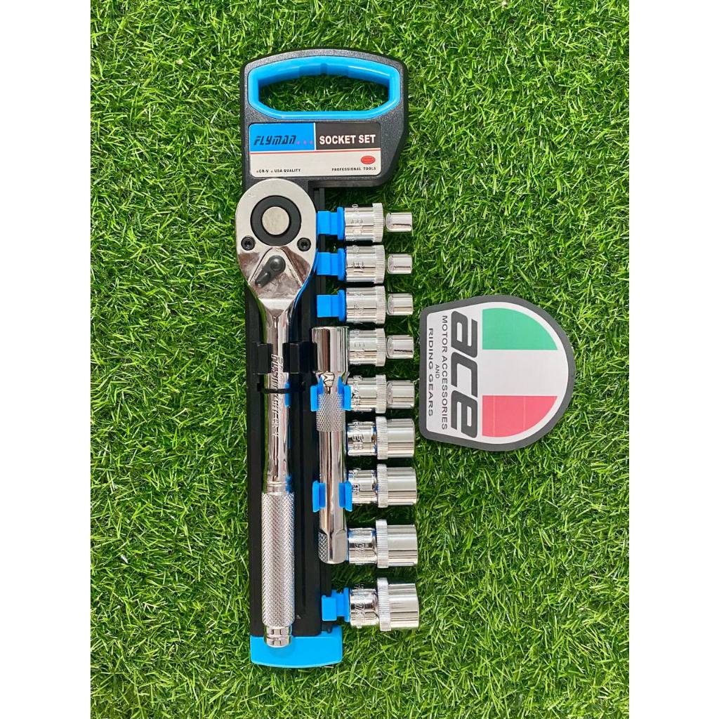Original Flyman Chrome Flower Type Socket Set 10, 11, 12, 14, 16, 18 ...
