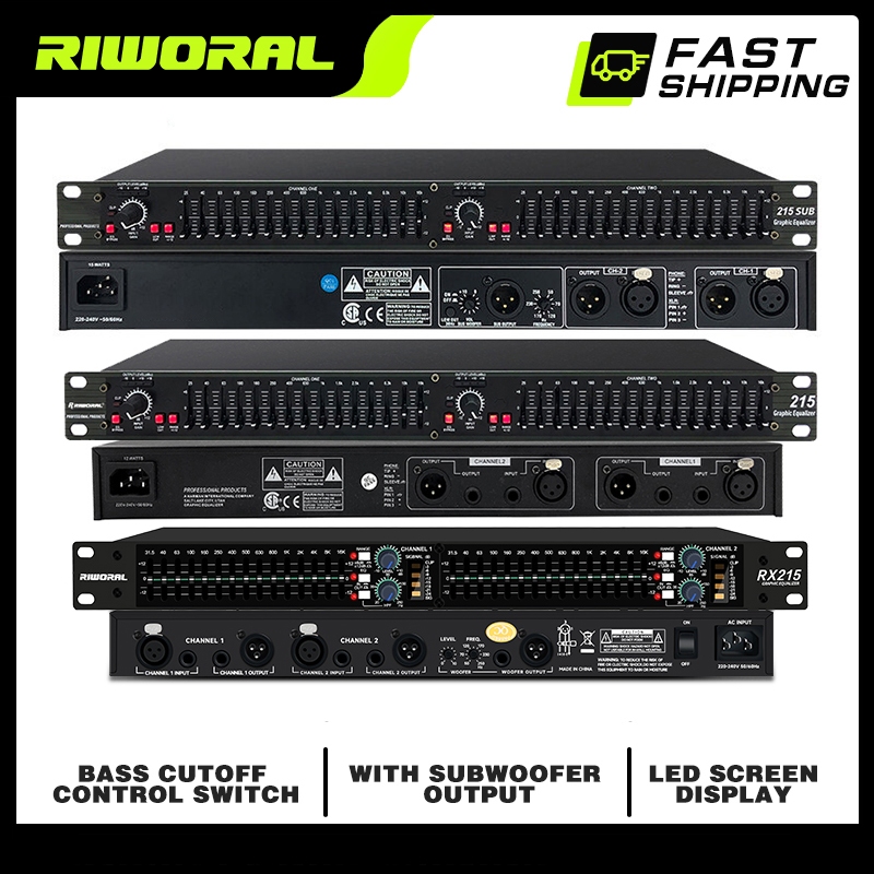 Equalizer for Amplifier Sound System with Subwoofer Out Original Interface Bass Cut Control ...