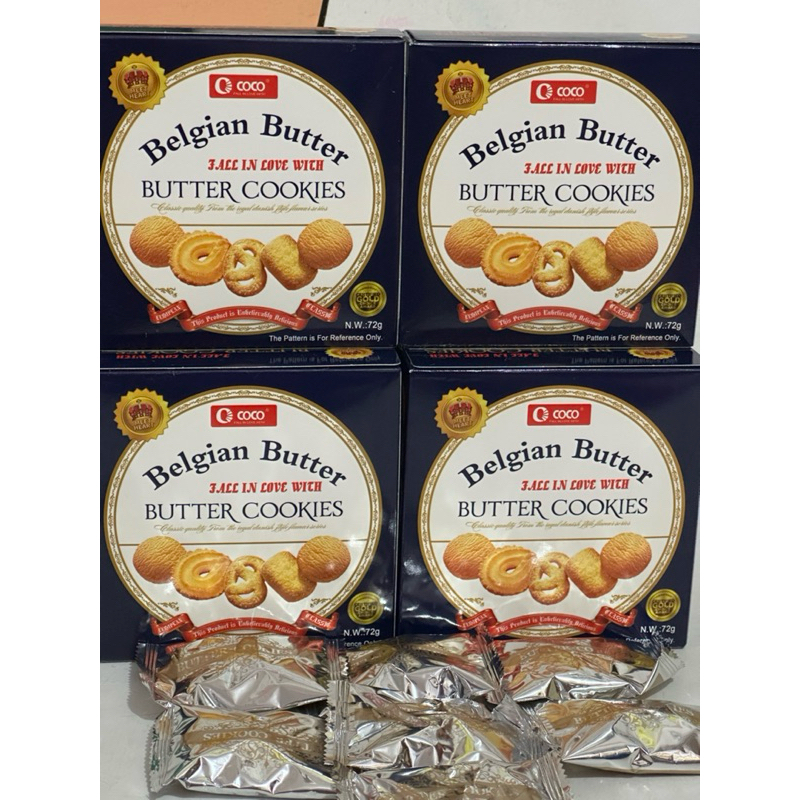 Coco Belgian Butter Cookies 72g Box | Shopee Philippines