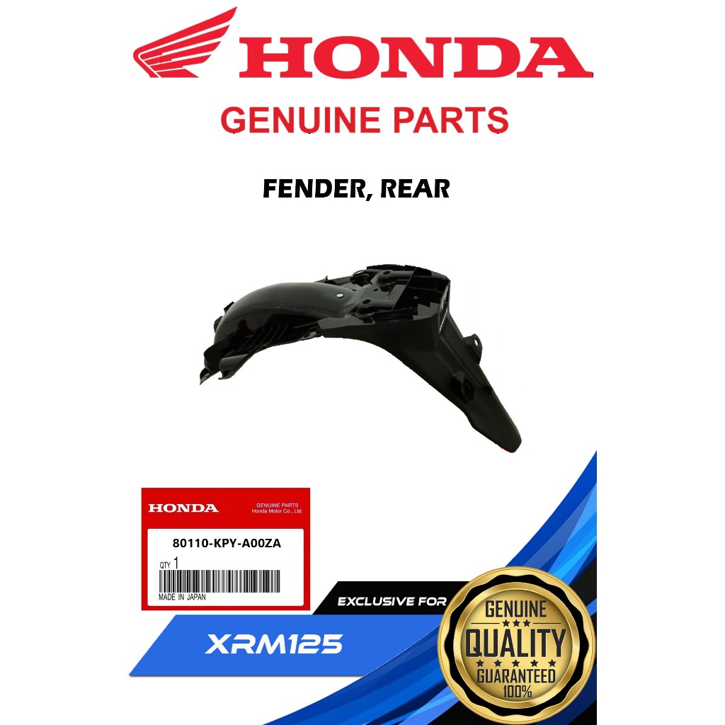HONDA GENUINE REAR FENDER FOR XRM 125 TRINITY ( 80110-KPY-A00ZA ...