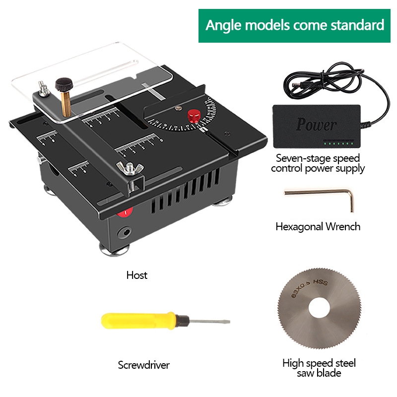 Multi-Functional Table Saw Mini 100W Hobby Bench Saw for Woodworking ...