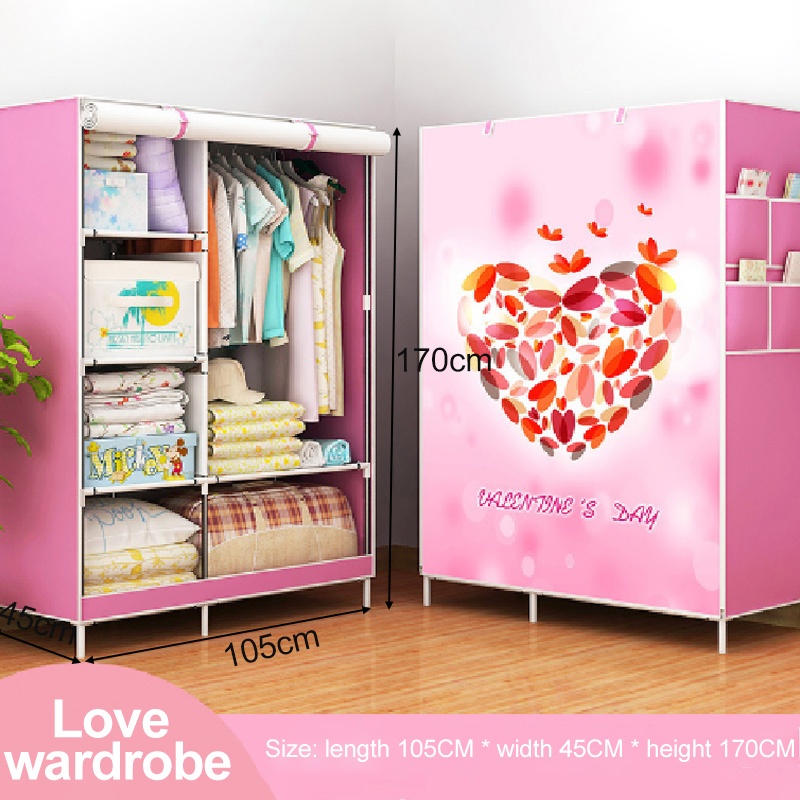 COD Zipper Wardrobe Clothe Storage Wardrobe Closet Cabinet Organizer ...