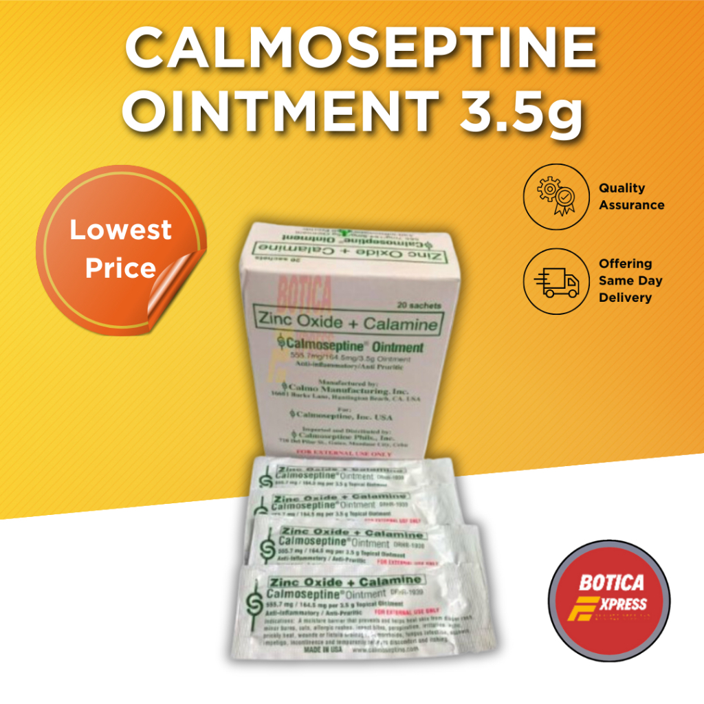zinc oxide + calamine CALMOSEPTINE OINTMENT 3.5g(1 PC) | Shopee Philippines