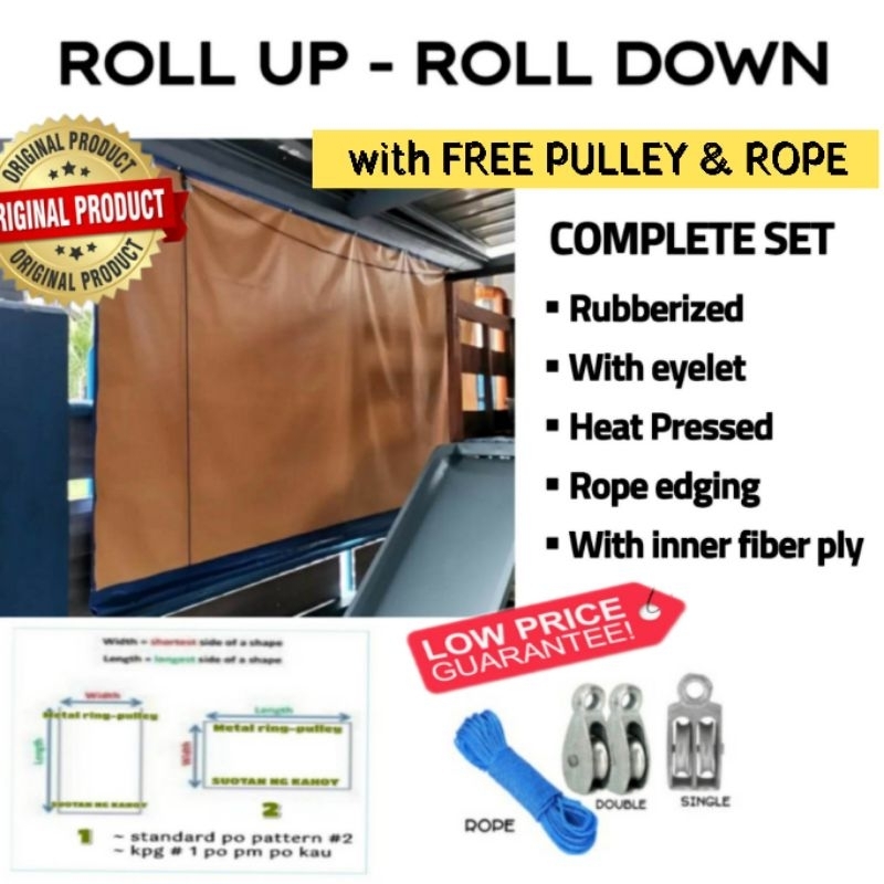 (9ft x 10ft) ROLL UP WITH PULLEY AND ROPE MAYAMA BRAND | Shopee Philippines