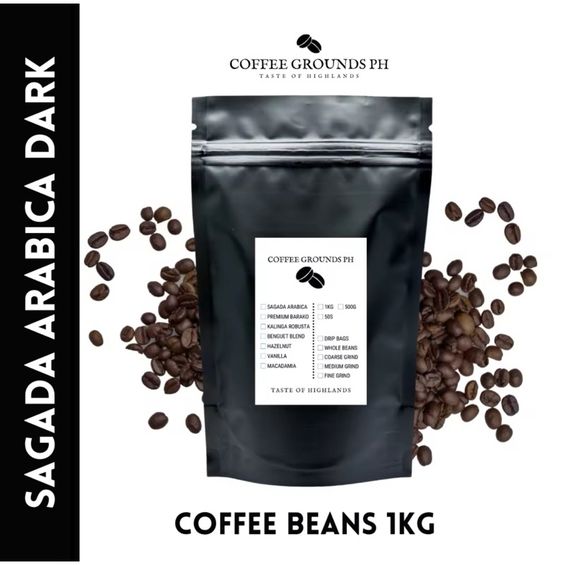Coffee Grounds PH - Sagada Arabica 1kg Whole Coffee Beans Dark Roast ...