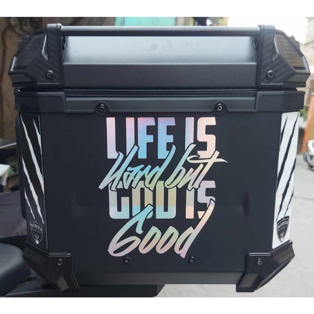 TOP BOX DECAL STICKER LIFE IS HARD | Shopee Philippines