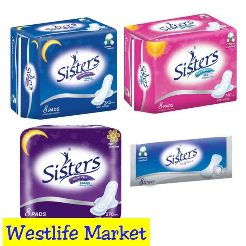 Sisters Sanitary Napkin 8Pads | Shopee Philippines