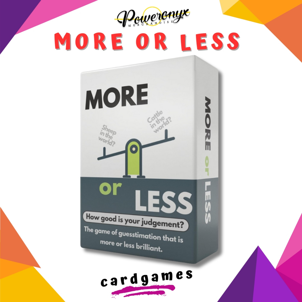 More or Less How Good is Your Judgement Card Game | Shopee Philippines