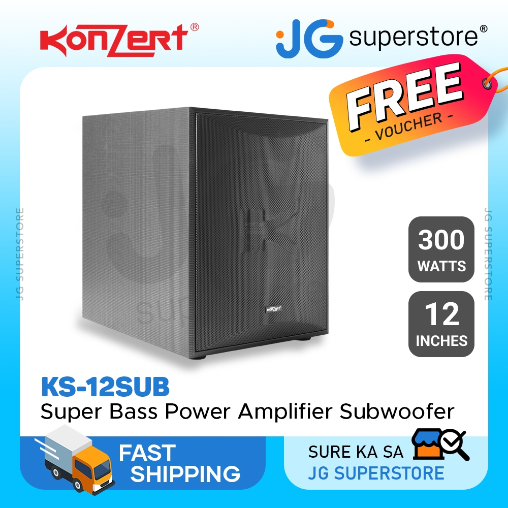 Konzert KS-12SUB 12" 300W Deep Bass Power Amplifier Subwoofer - Dual Port Bass Reflex | Shopee ...