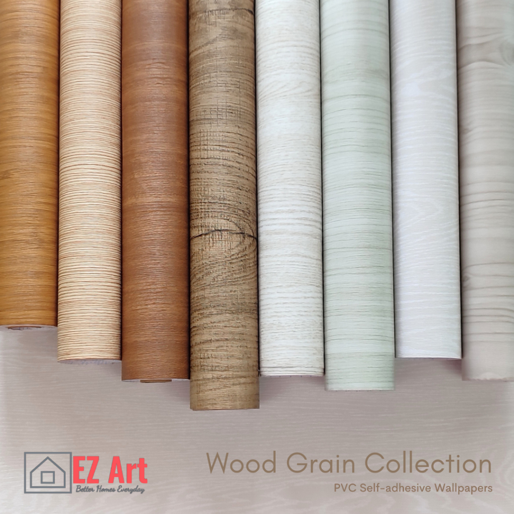 3D Wood Grain Collection Wall Sticker Furniture Renovation Sticker ...