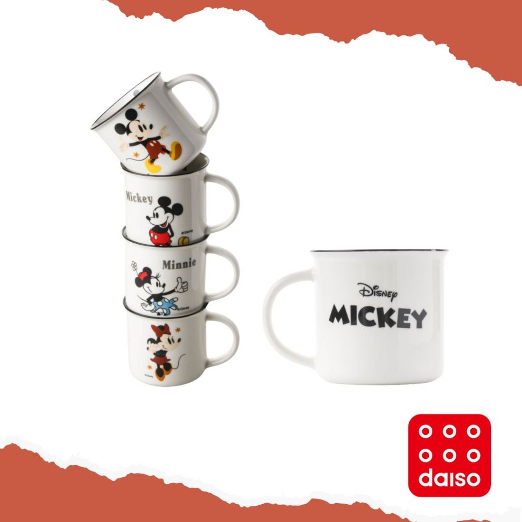 [DAISO KOREA] Mickey Minnie Round Mug | Shopee Philippines