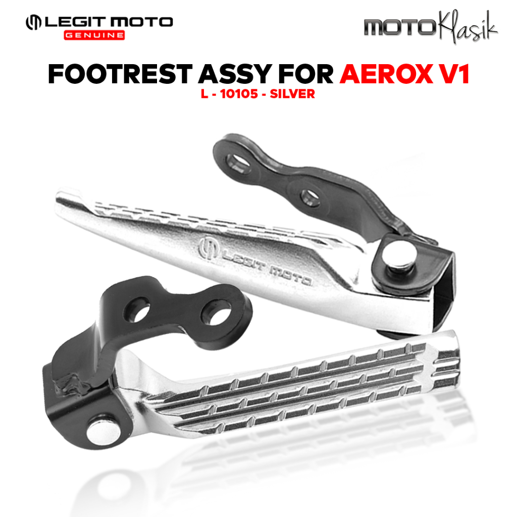 LEGITMOTO GENUINE YAMAHA AEROX V1 ALLOY FOOTREST ASSY W/ BRACKET ...