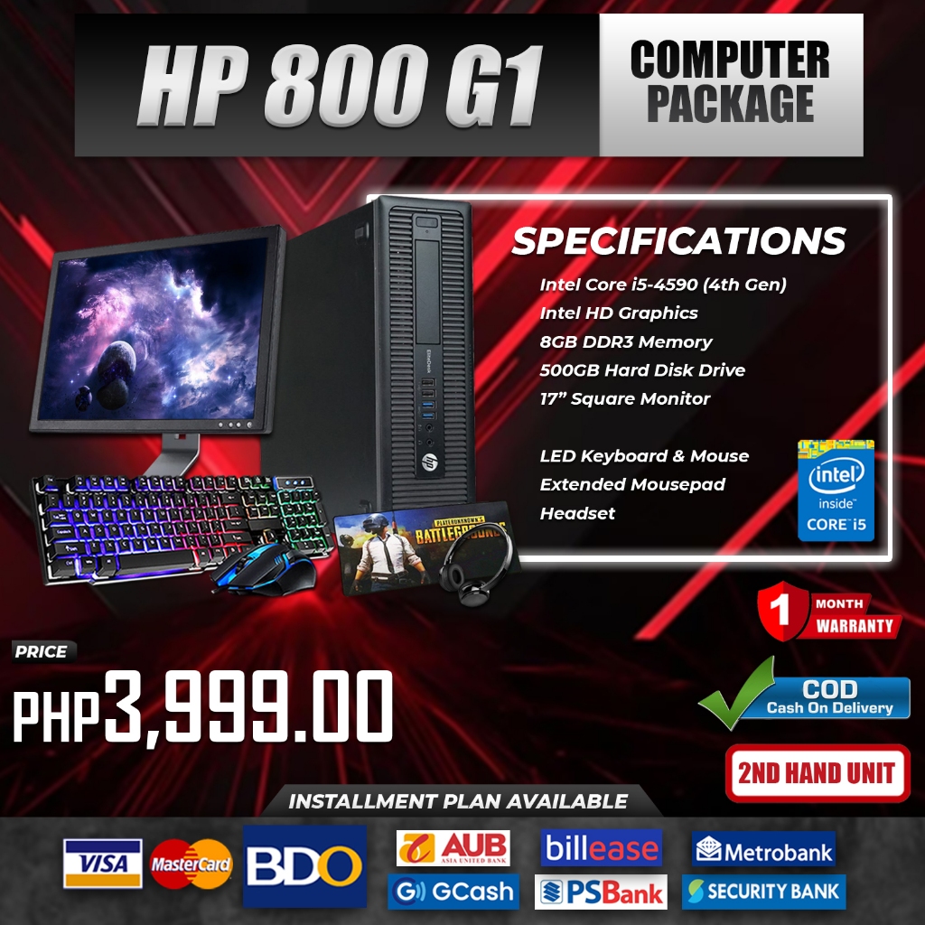 Computer Desktop CPU HP ELITEDESK 800 G2 SFF Intel Core i5 6500 2.5ghz 8gb 128gb ssd(6th ...