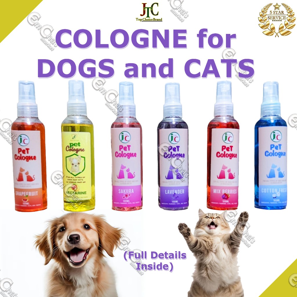 JTC/ELC Petcare 100ml Dog Cologne and Cat Cologne (agr) Dog Perfume Cat ...