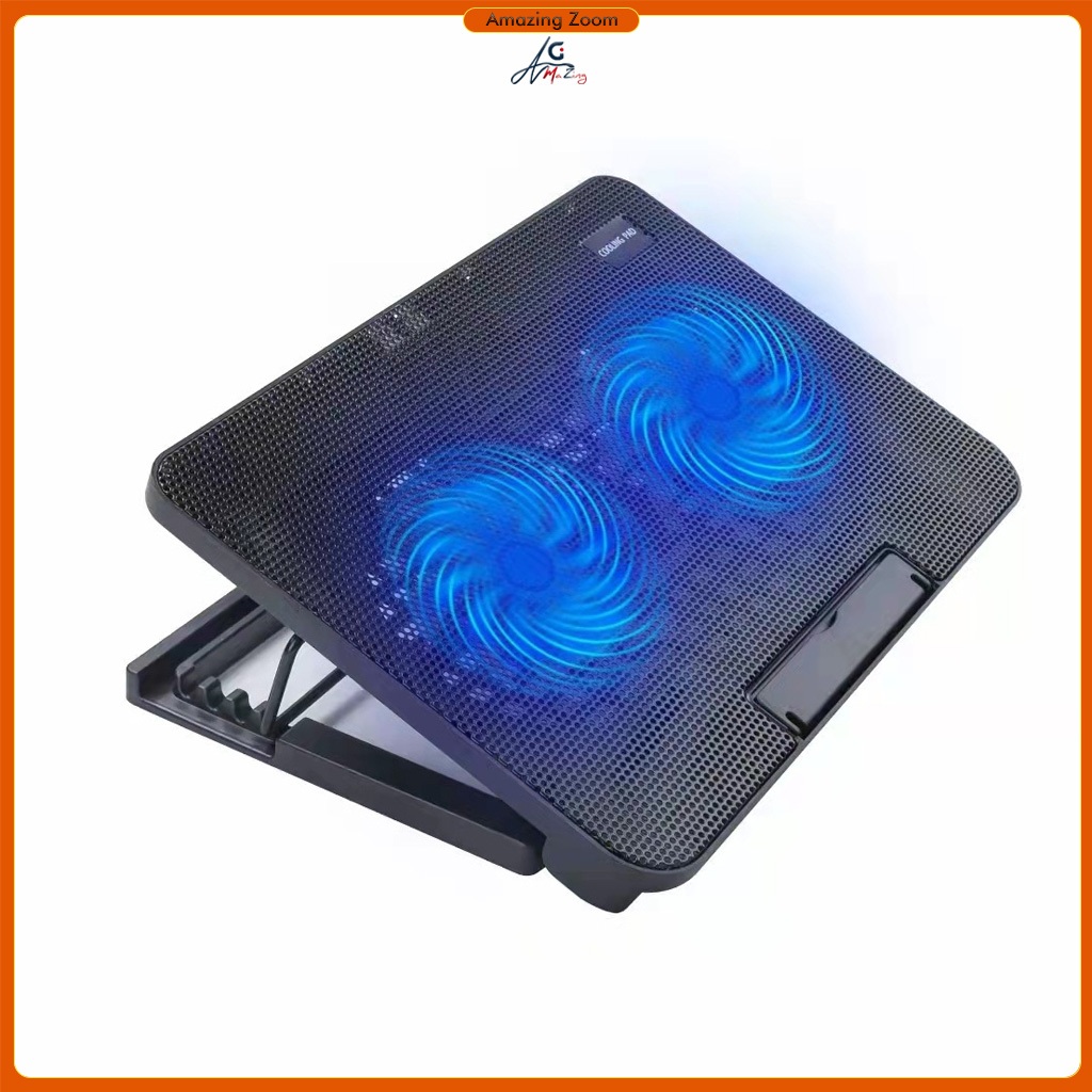 Portable Cooling Pad Laptop Cooler Pad One Big LED Light Fan laptop stand | Shopee Philippines