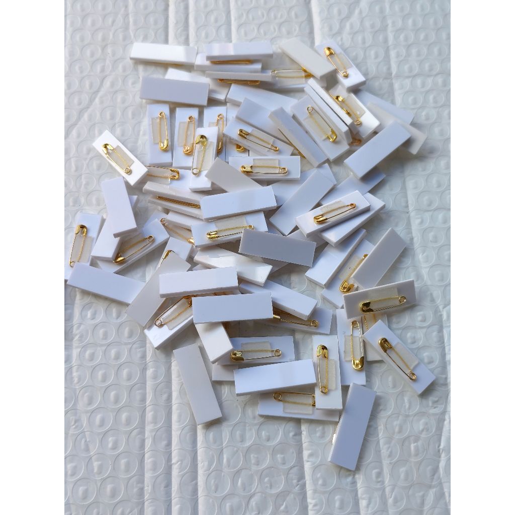 2pins white Pin / Mourning white Pin (Babang Luksa) Black Badge - For ...