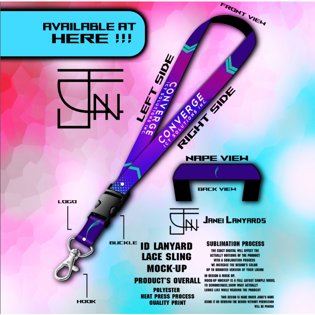 Converge | ID Lace Lanyard with Customized Design | Shopee Philippines