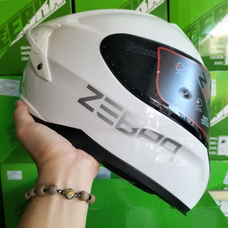 zebra full face dual visor motorcycle helmet ff391 | Shopee Philippines