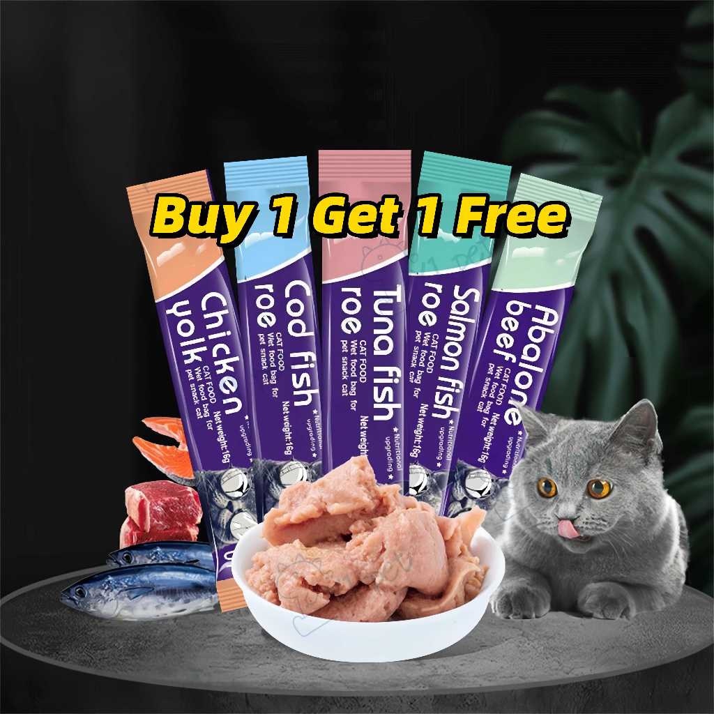 【B1T1】Cat treats buy 1 take 1 cat food wet food for kitten cats snacks ...