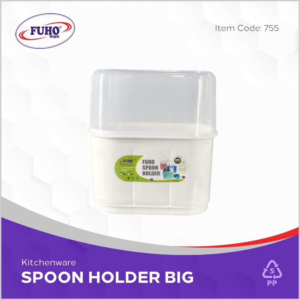FUHO Big Spoon and Fork Holder Organizer Cutlery Holder Water Drainer ...