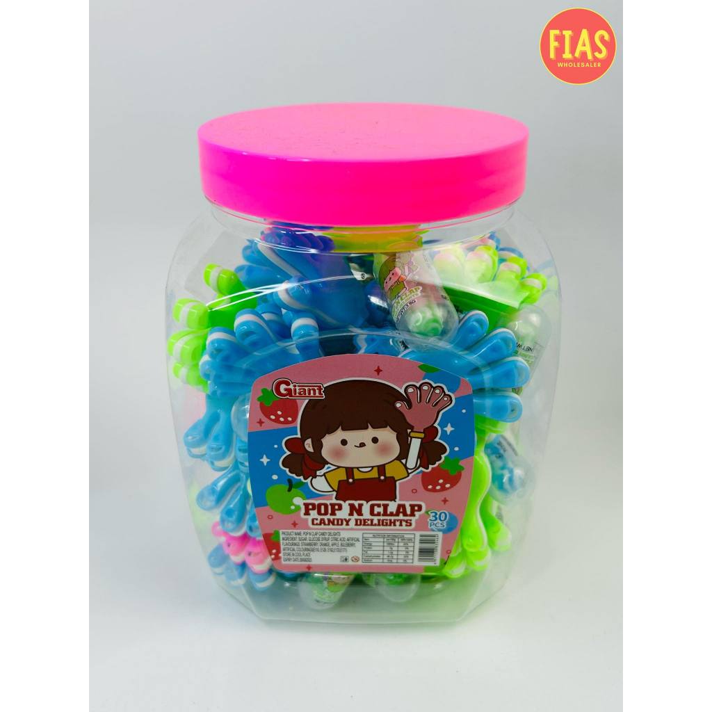 30 Pieces Pop N Clap Lollipop Candies / Paninda / Lootbag Treats ...