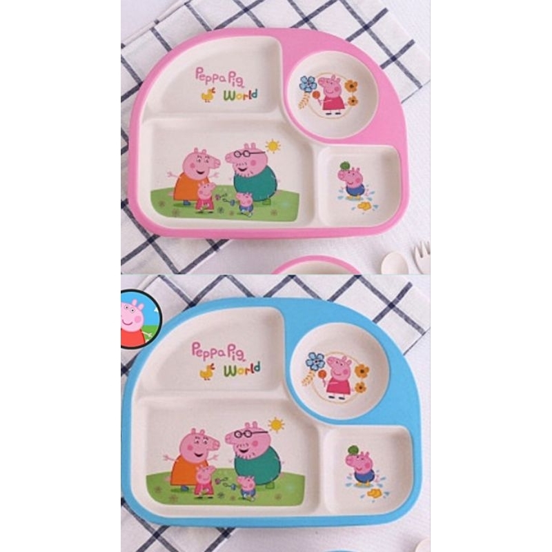 Peppa Pig Divider Plates for kids | Shopee Philippines