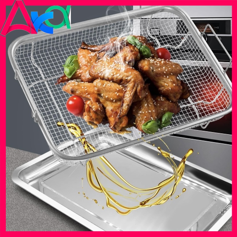Stainless steel oil filter basket,BBQ grill pan,crisper tray for ...