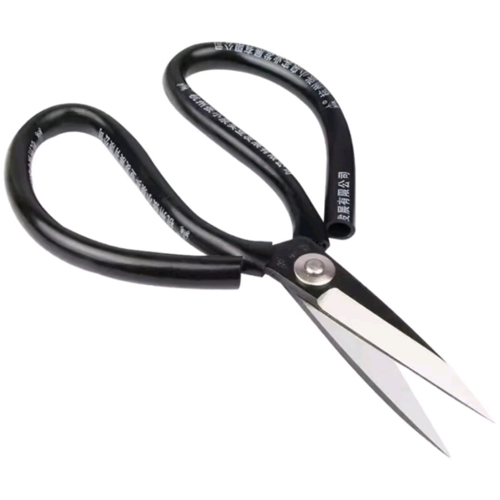 Xhopee Black Metal Scissors Heavy Duty Big Size With Rubber Handle ...