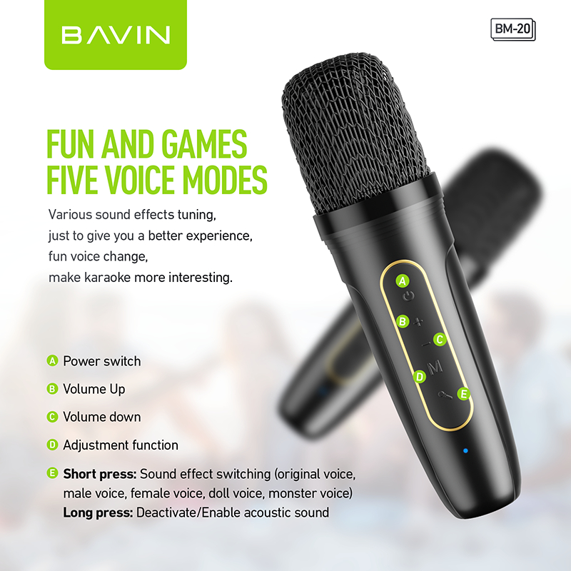 BAVIN BM20 Professional Karaoke Bluetooth Portable Speaker Dual ...