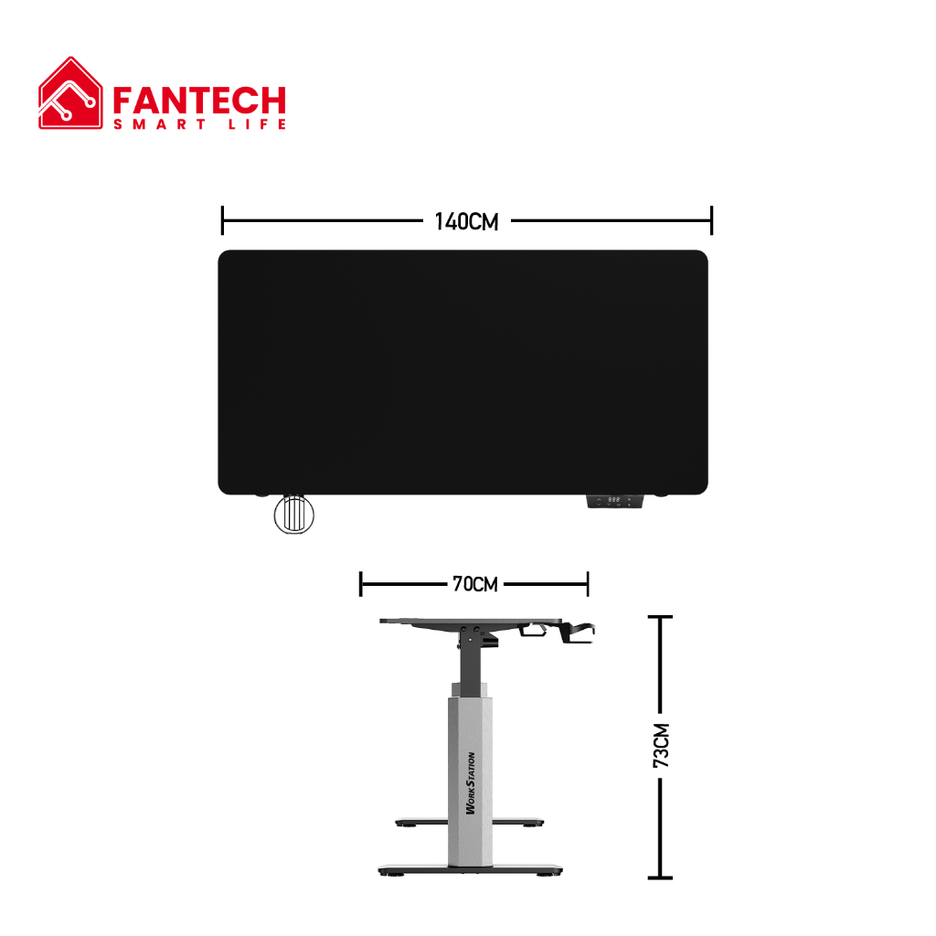 Fantech WS414 Work Station Electric Motor Adjustable Rising Gaming ...
