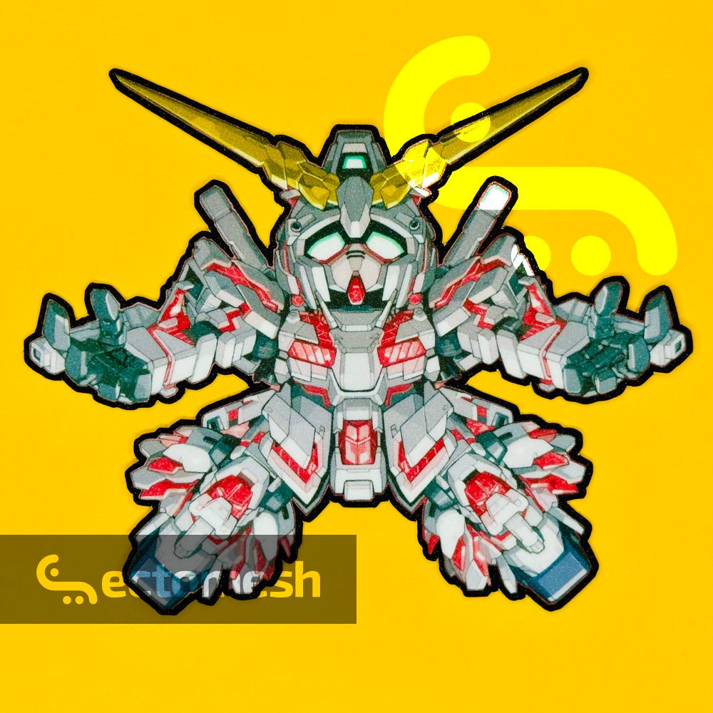 RX-01 Unicorn Gundam SD Destroy Mode - Vinyl Waterproof Car Sticker by ...