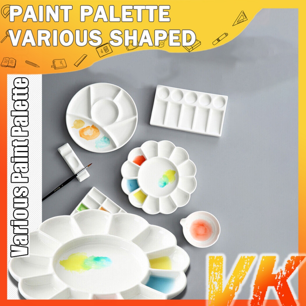 VK Paint Palette Watercolor Acrylic Oil Tray Color Mixing Plastic ...