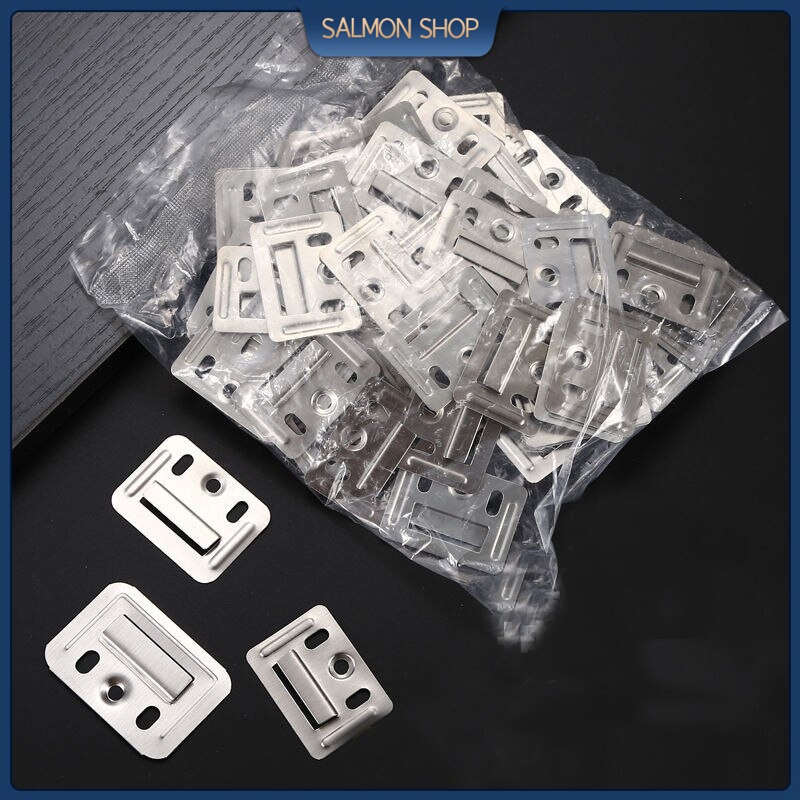 100pcs 50x36mm PVC Wall Panel Clip Stainless Steel Wall Cladding Clip ...