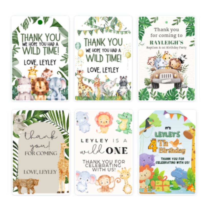 Jungle Safari Gift tags | Souvenir Sticker | Shopee Philippines