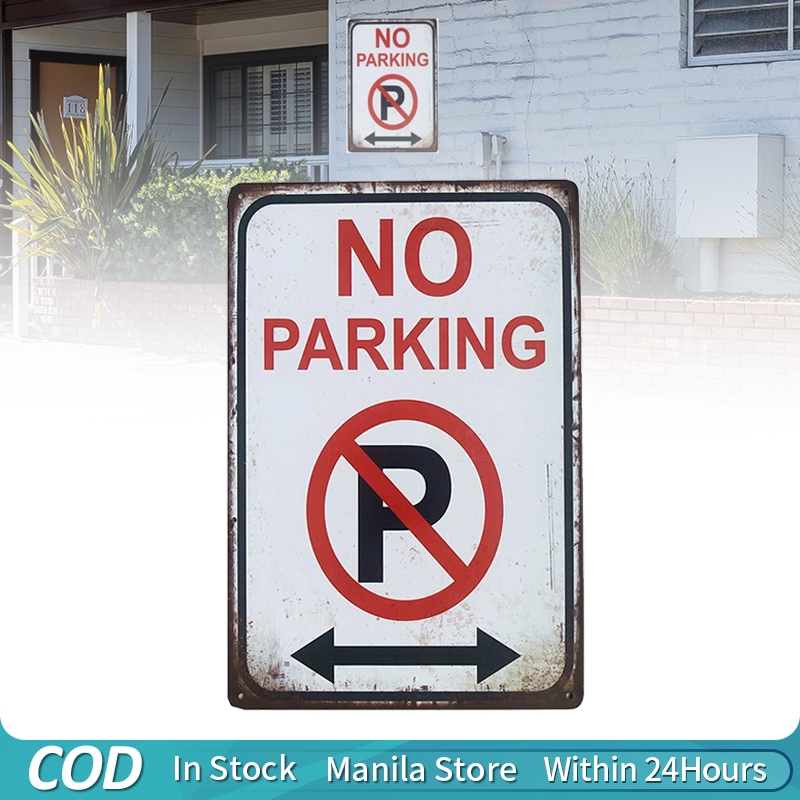 No Parking Sign Creative Metal No Parking Warning Signage | Shopee ...