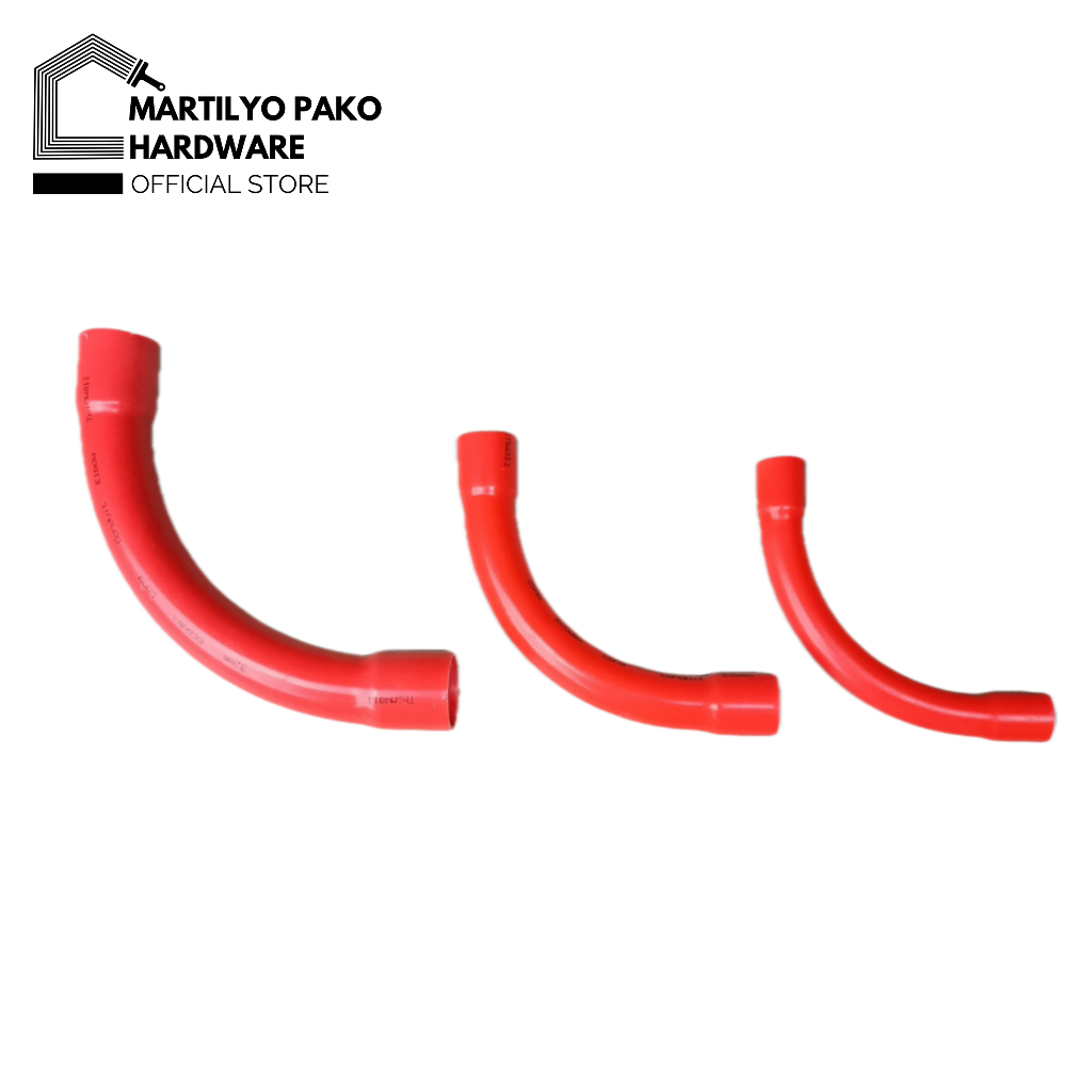ECODEX Red Orange PVC Long Conduit Elbow 1/2 inch, 3/4 inch, and 1 inch ...