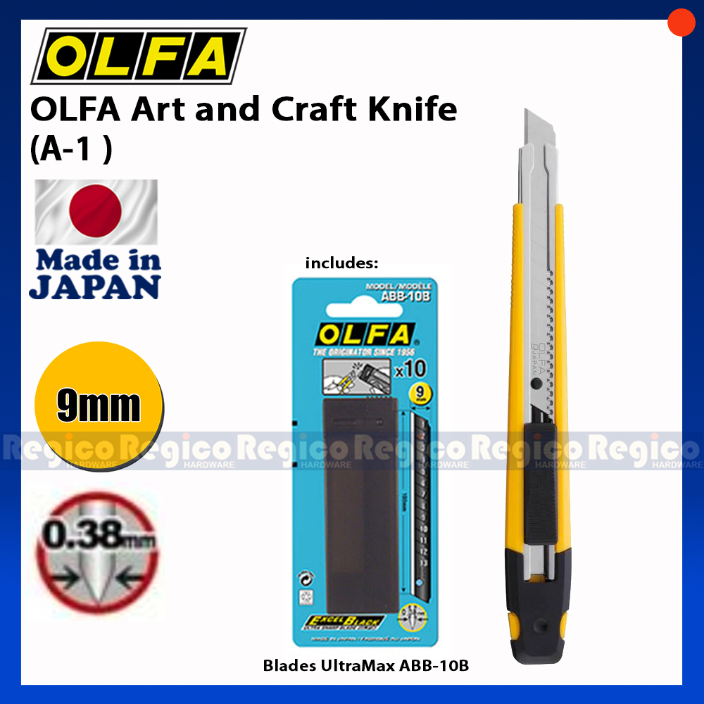 OLFA Cutter(A-1) with spare blades(ABB-10B) | Shopee Philippines