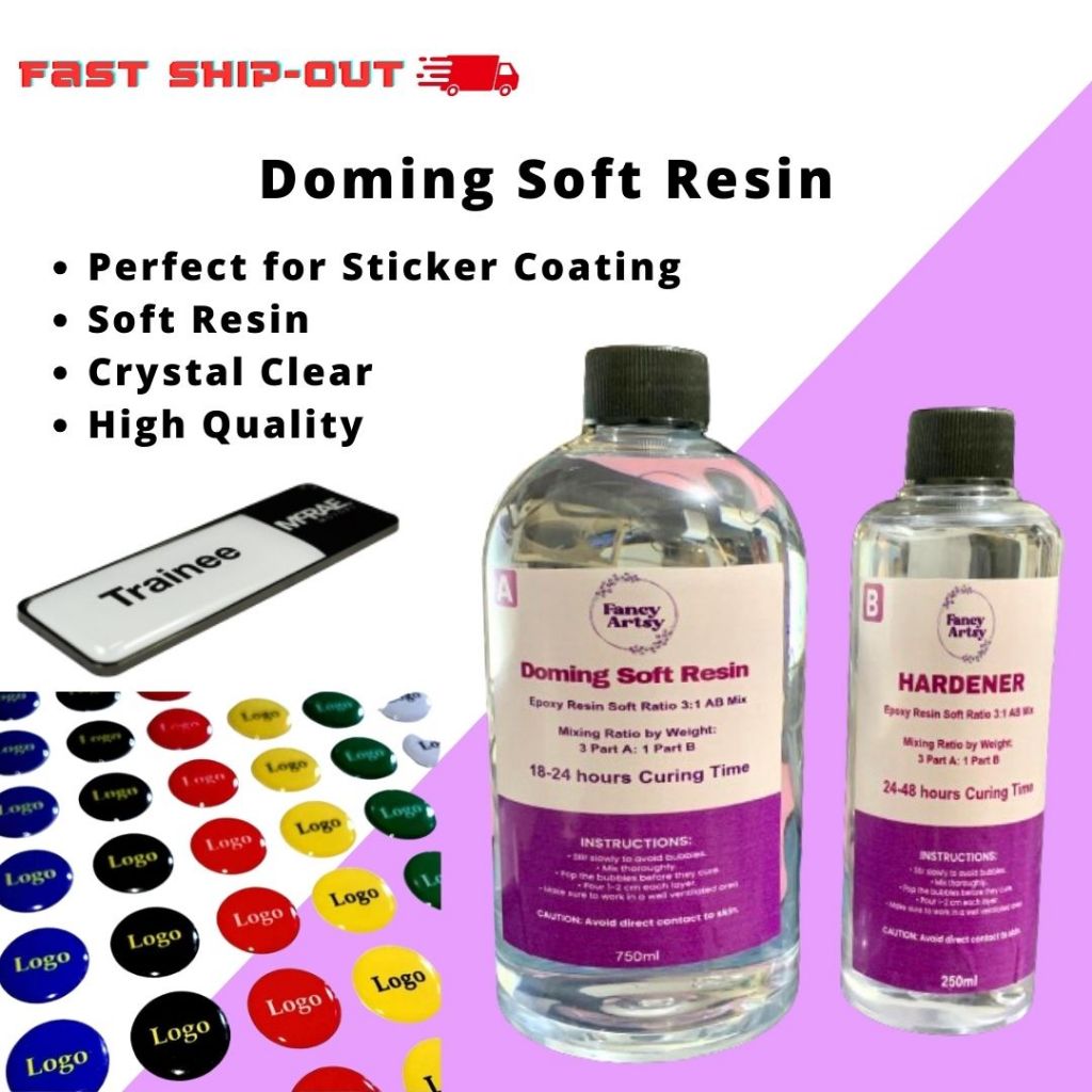 Waterproof High Quality Doming Solf Clear Epoxy Resin for Label, Vinyl ...
