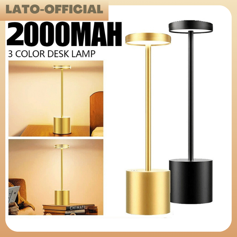 Table Lamp Rechargeable Bar Lamp Touch Control Decorative Desk Light ...